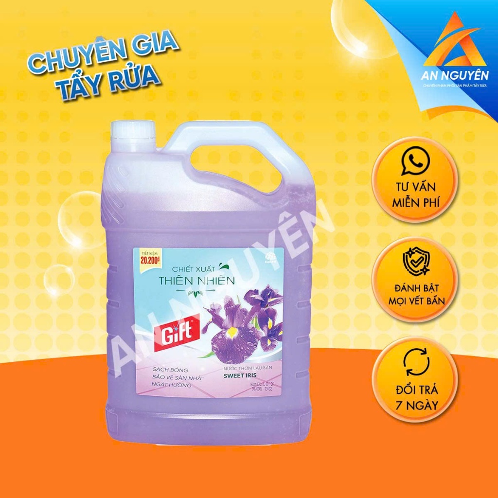 Nước Lau Sàn Nhà Gift Hương Hoa Diên Vỹ Can 3.8kg - NLS01 | Shopee Việt Nam