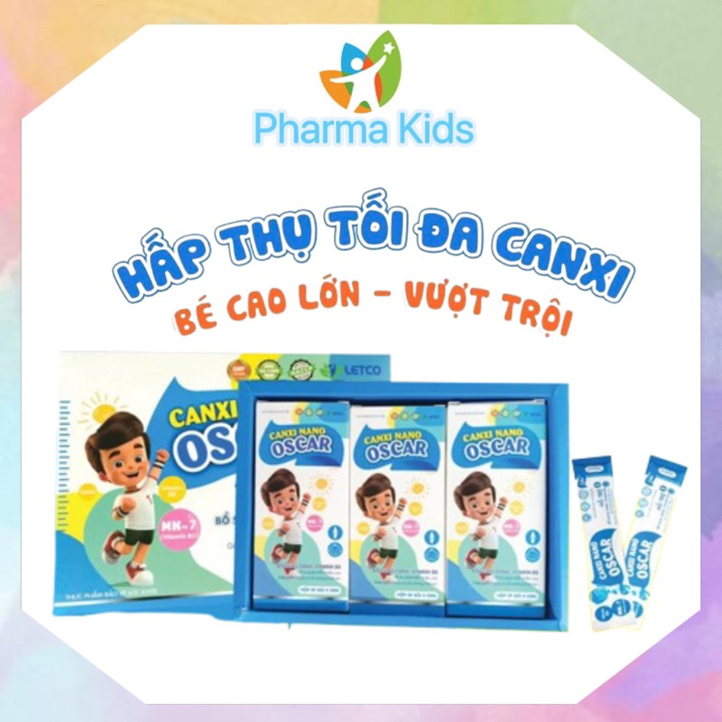 CANXI NANO OSCAR Bổ sung canxi, Vitamin D3 cho cơ thể, hỗ trợ xương, răng chắc khỏe. Hỗ trợ phát ...