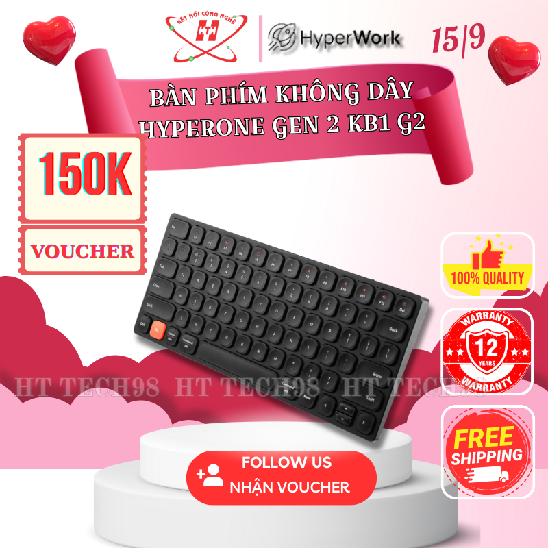 Bàn phím không dây HyperWork HyperOne Gen 2 KB1 G2 | Hàng Chính Hãng I ...