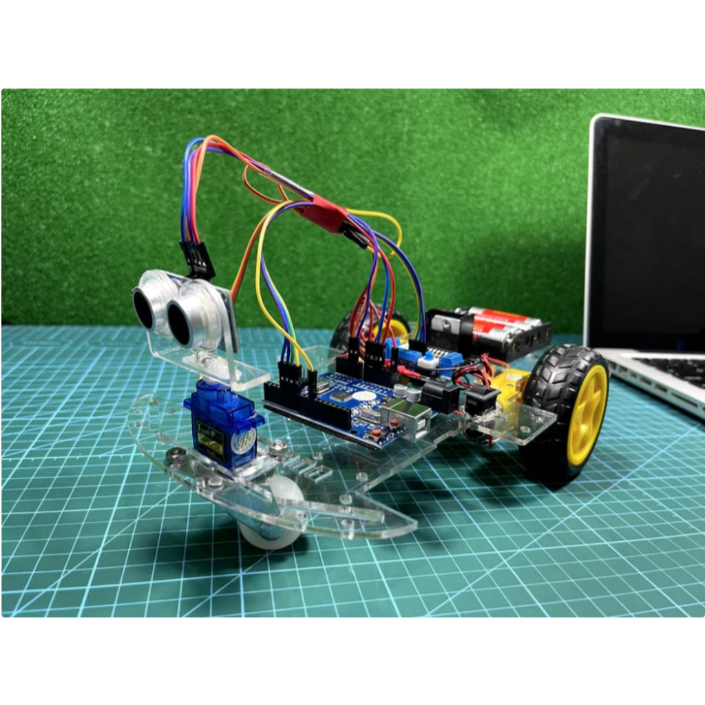 Bộ xe robot 3 bánh 4 bánh Tránh vật cản L298N DIY Arduino Obstacle ...