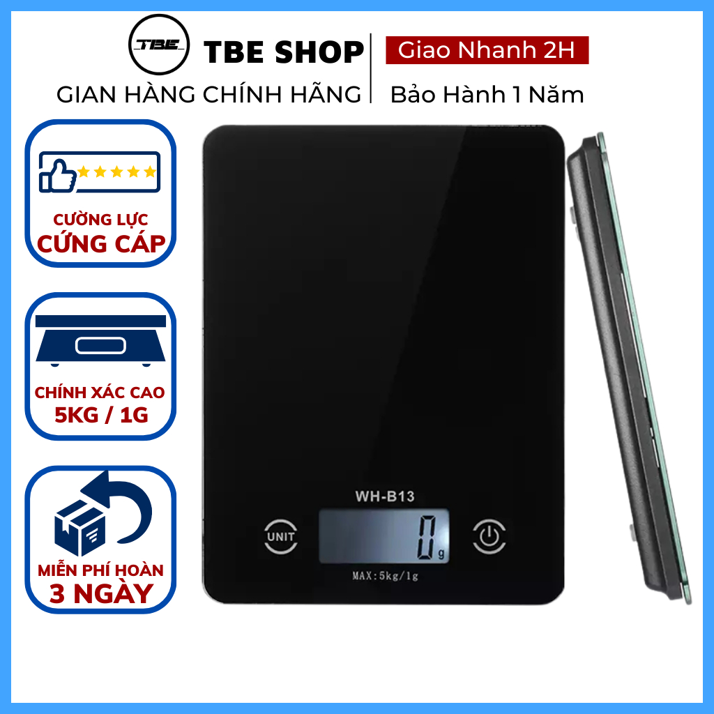 Cân Tiểu Ly Điện Tử Nhà Bếp Mini 5kg WH B13 Chính Xác Cao Đến 1g ( Bảo Hành 1 Năm ) TBE Shop ...