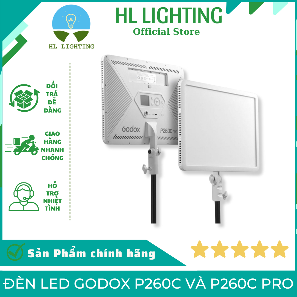 Đèn Led Godox P260C Và P260C Pro HL Lighting – Ánh Sáng Mềm Mịn, Nhiệt ...
