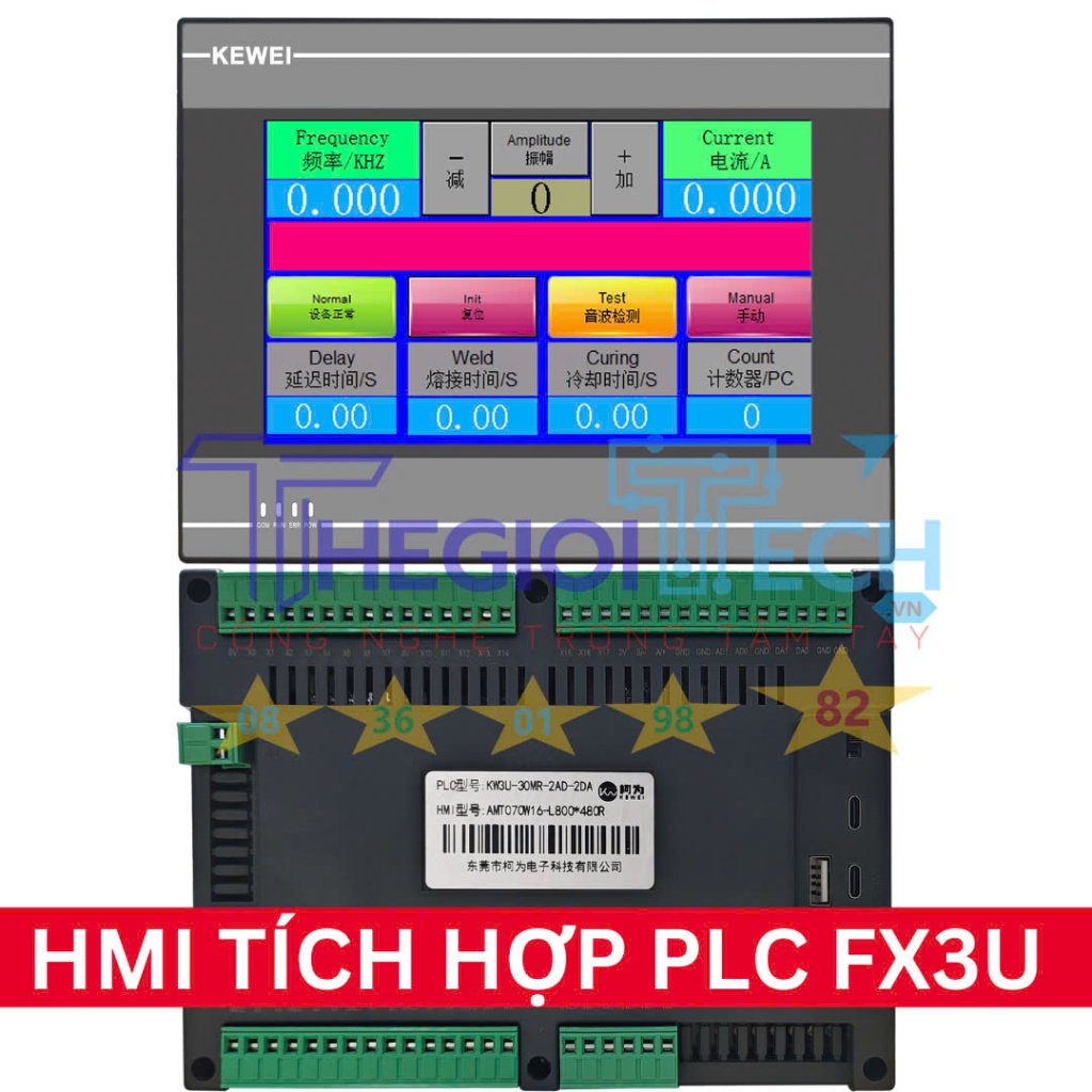 Màn hình HMI tích hợp PLC Mitsu FX3U 48MR 48MT 30MT 30MR 20MT 20MR 15MR ...