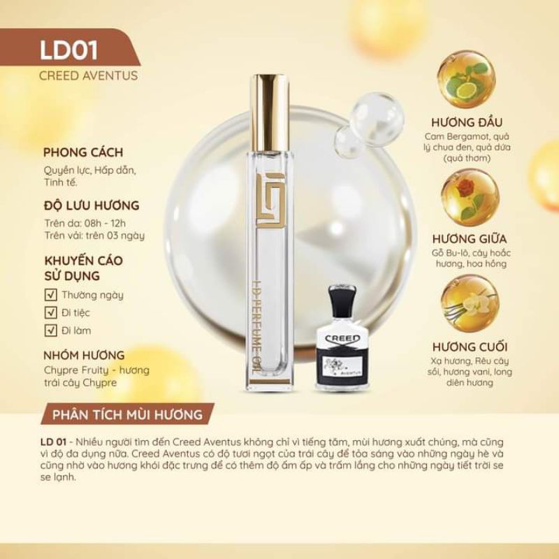 (Nam) LD 01 Tinh Dầu NƯỚC HOA pháp ld Perfume oil | Shopee Việt Nam