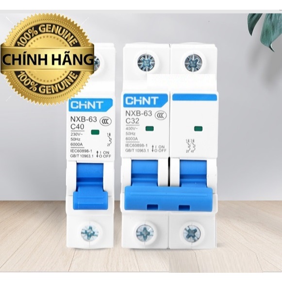 Aptomat CHINT NXB63 1P - 2P Chính hãng -NXB-63 C16A, 20A, 25A, 32A, 40A,63A | Shopee Việt Nam