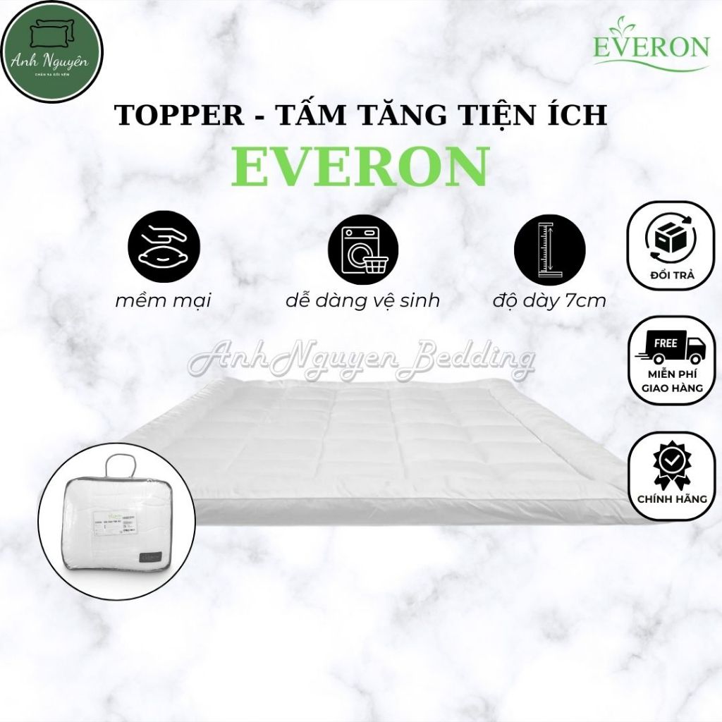Topper EVERON, Tấm Tăng Tiện Ích, Dày 5cm ~ 7cm - Hàng Chính Hãng - Màu ...
