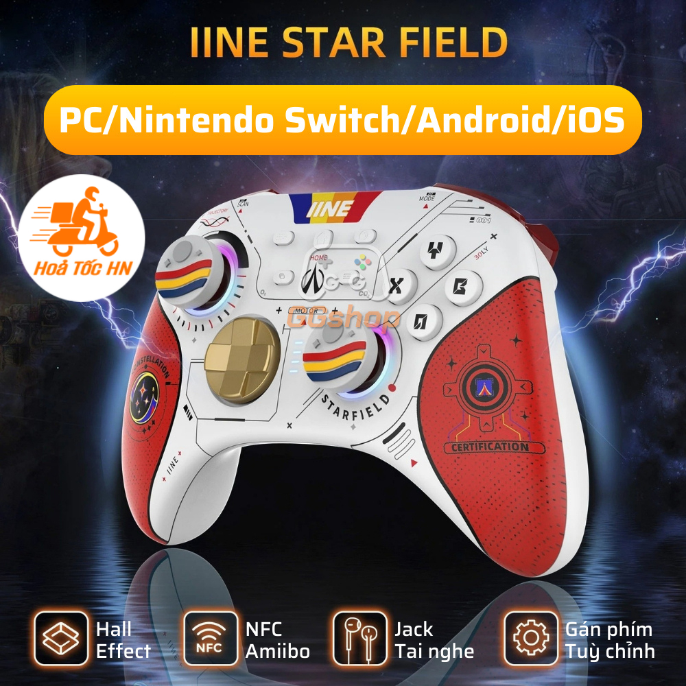 Tay cầm chơi game IINE Starfield cho PC/Nintendo Switch/Android/iOS ...