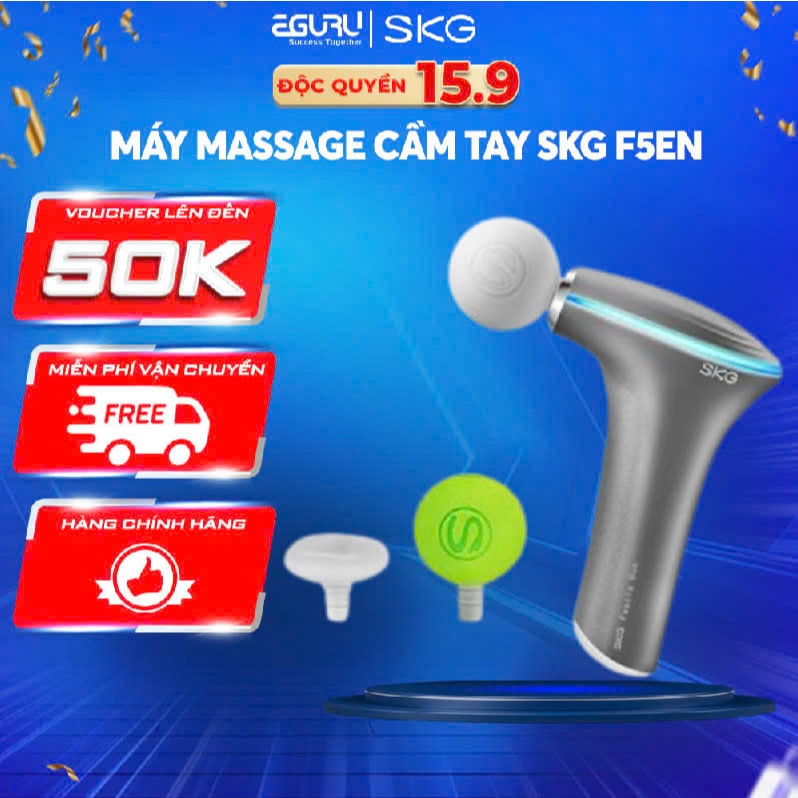 Máy massage cầm tay SKG F5EN giảm căng cơ đau nhức, 3 cấp độ rung phù ...