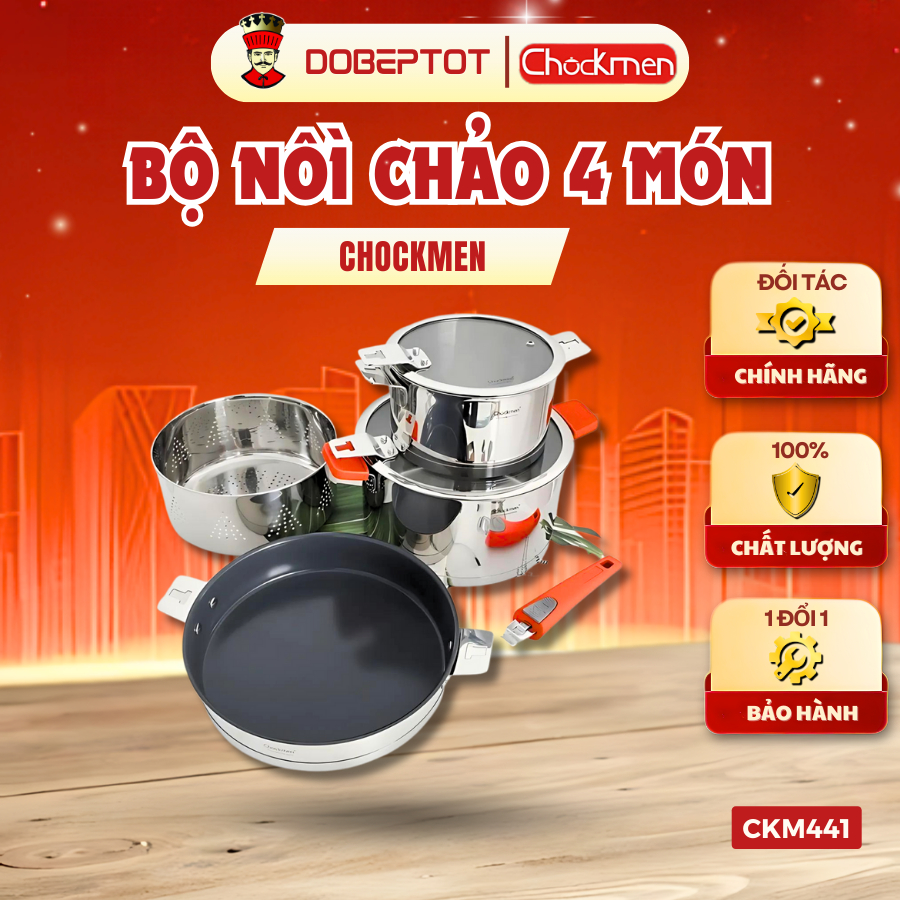 Bộ nồi chảo 4 món Chockmen - CKM441 | Shopee Việt Nam