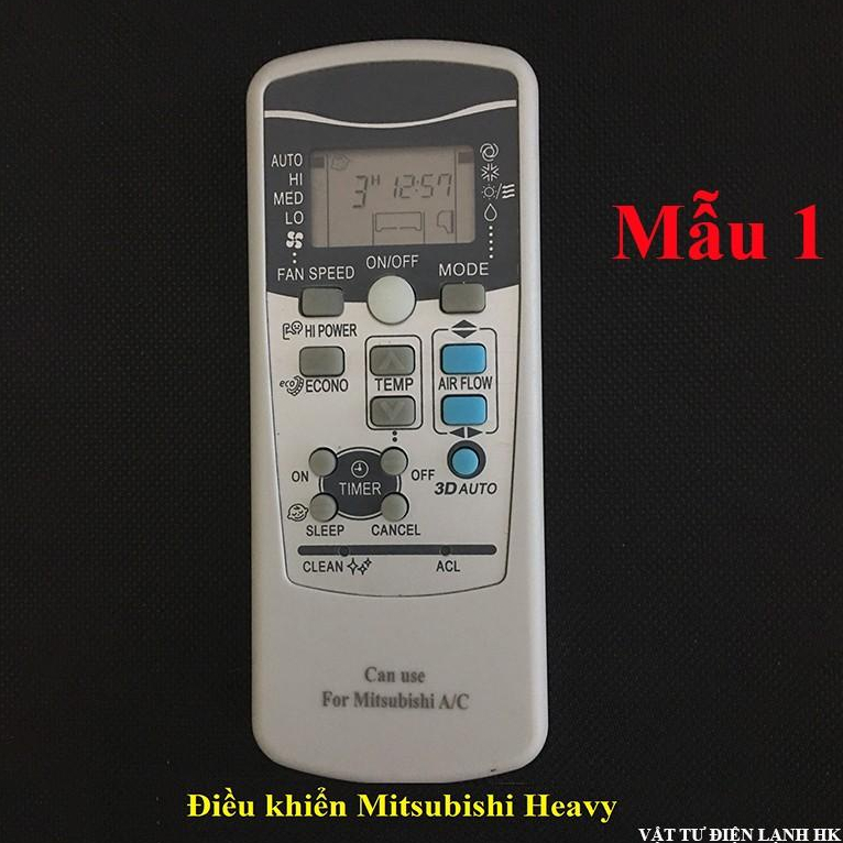 Remote máy lạnh Mitsubishi Heavy Industries, điều khiển điều hòa Mitsu ...