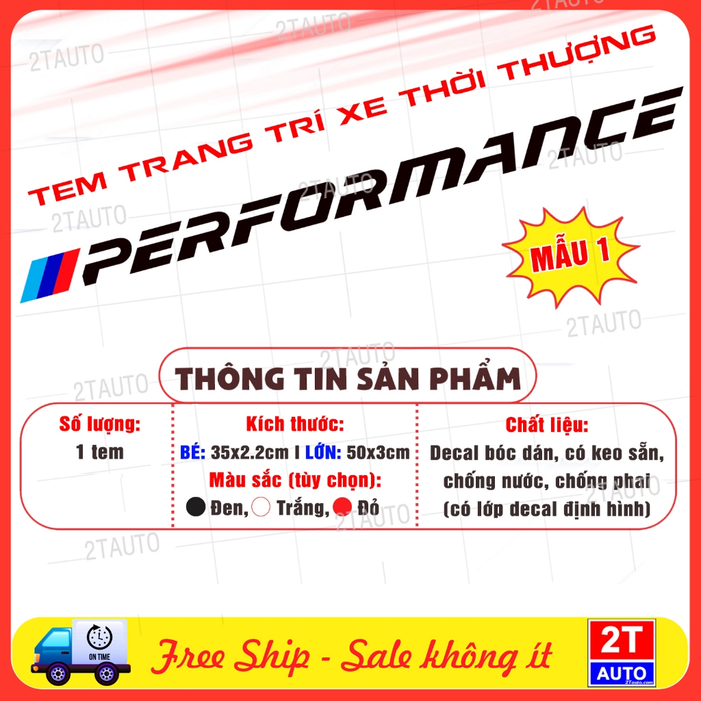 Tem Performance ITALY / AMG / ĐỨC / PHÁP, Decal Perfomance PVC cao cấp ...