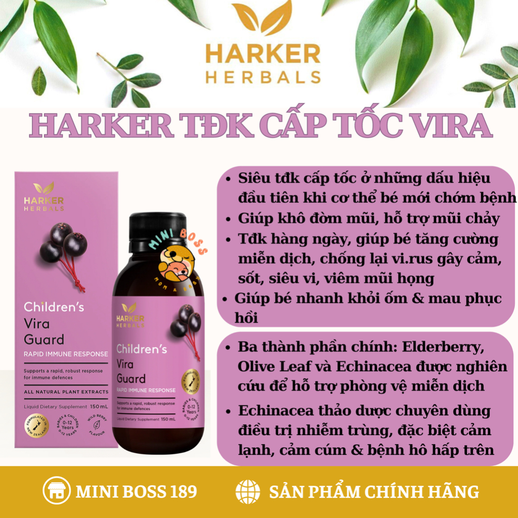 [DATE 2029][Chính Hãng]Siro Tăng Đề Kháng Harker Herbals Children's ...