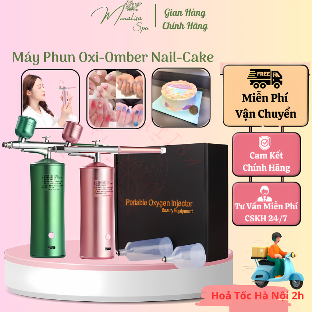 Súng Phun Oxi, Máy Phun Tinh Chất,Máy Phun Sơn OmberNail Tích Điện Bảo Hành 12 Tháng | Shopee ...