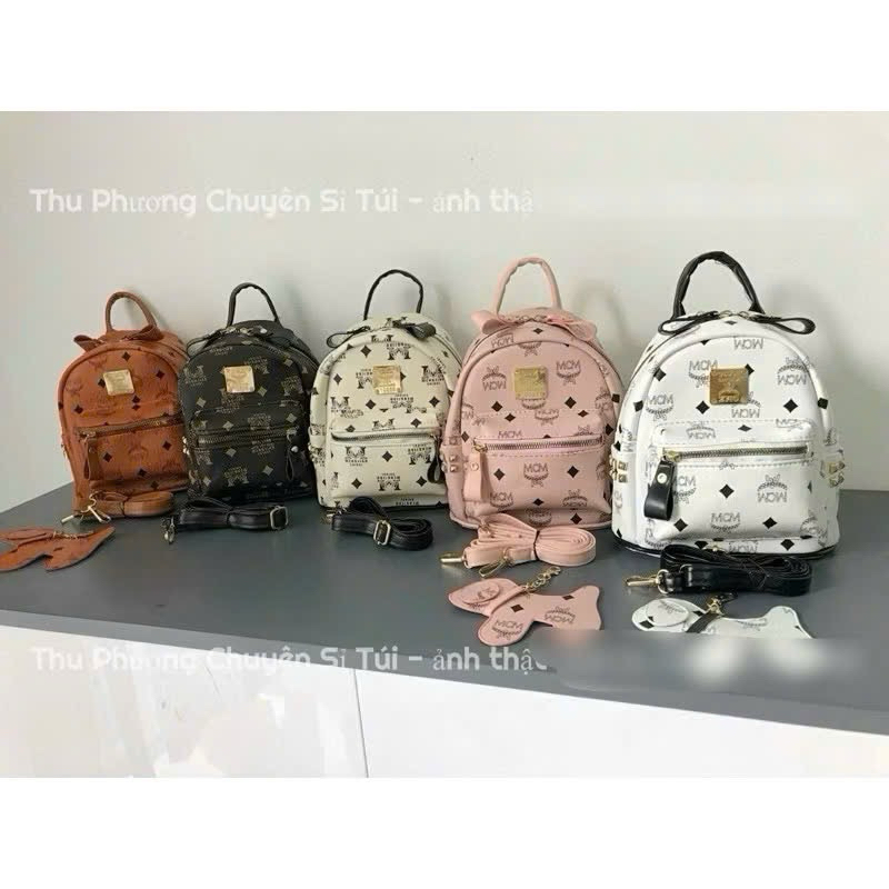 Balo m.cm mini hàng chuẩn đẹp from bao xinh size 19 kèm chó (không hộp) - ảnh thật shop chụp kèm ...