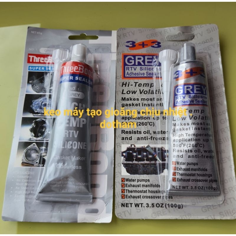 Keo máy , keo tạo gioăng chịu nhiệt threebond / Gray 3+ 3 ( giá 1 vỉ) | Shopee Việt Nam