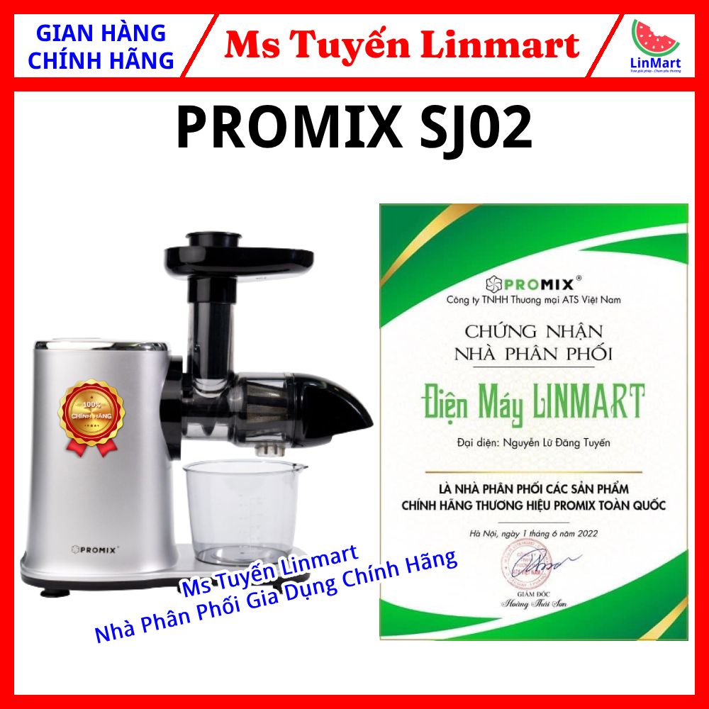 Máy Ép Chậm Trục Ngang Promix SJ 02 - Ép Trái Cây Hoa Quả, Siêu Kiệt Bã ...