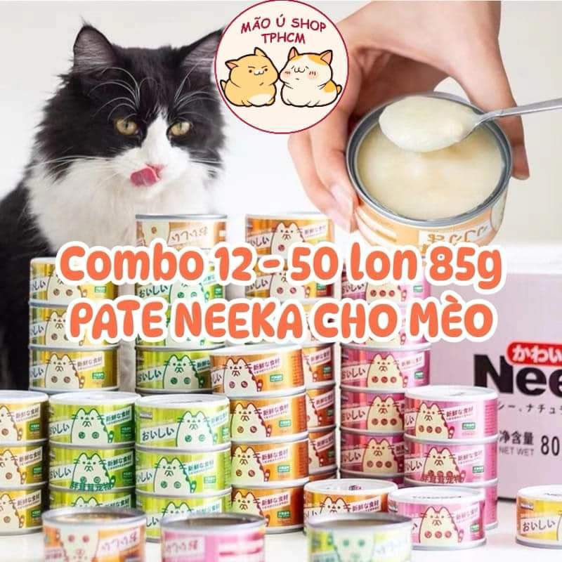 [COMBO 12-50 LON 85G] PATE SÚP NEEKA - PATE BỔ SUNG TAURINE CANXI VITAMINS CHO MÈO | Shopee Việt Nam