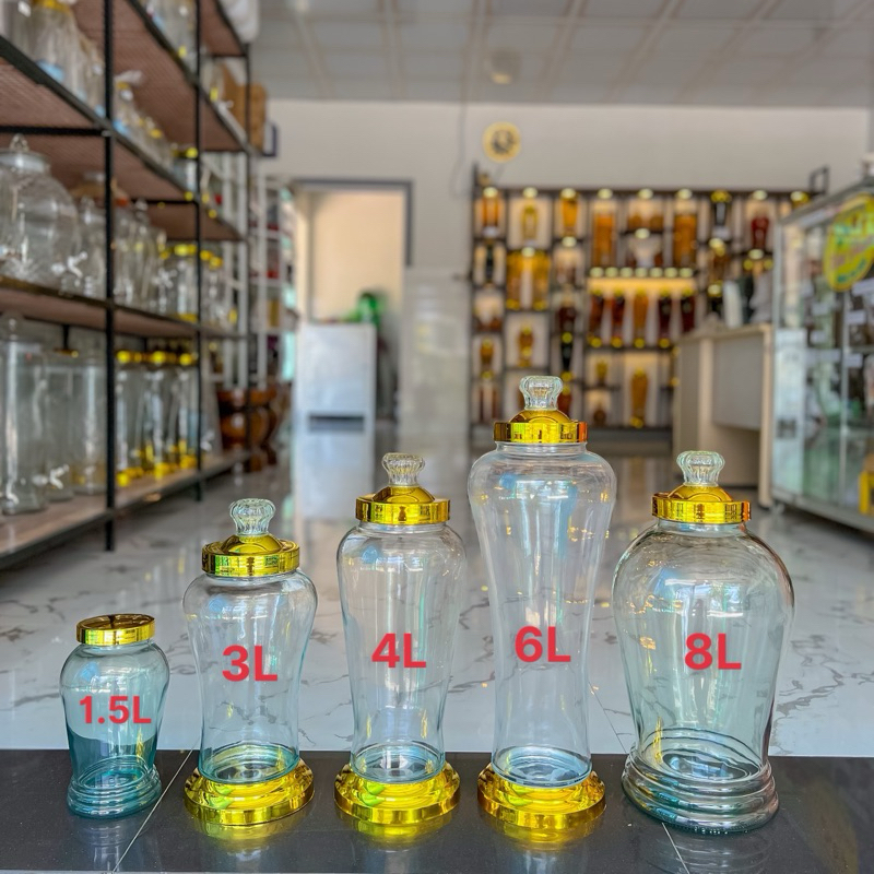 [GIÁ RẺ] Bình thủy tinh ngâm rượu 1.5L 3L 4L 6L 8L | Shopee Việt Nam