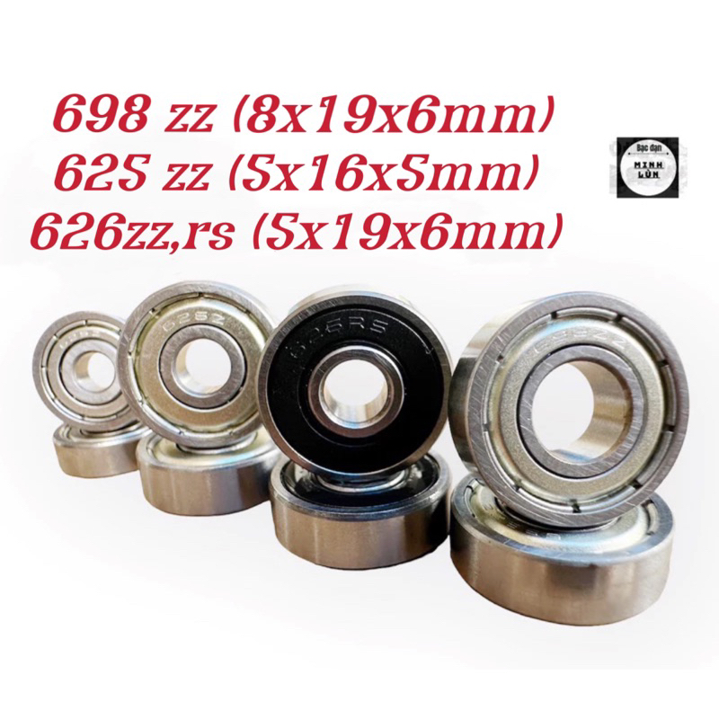 [ vòng bi bạc đạn 625zz(5x16x5) -626zz(6x19x6) -698zz(8x19x6 ...
