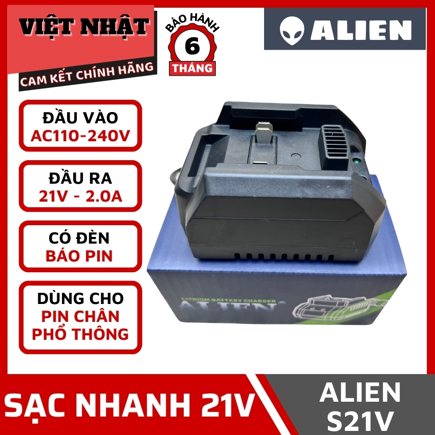 Đế sạc pin ALIEN 21V chân pin phổ thông, dòng sạc 2A, có đèn báo đầy, sạc nhanh hơn 35% | Shopee ...
