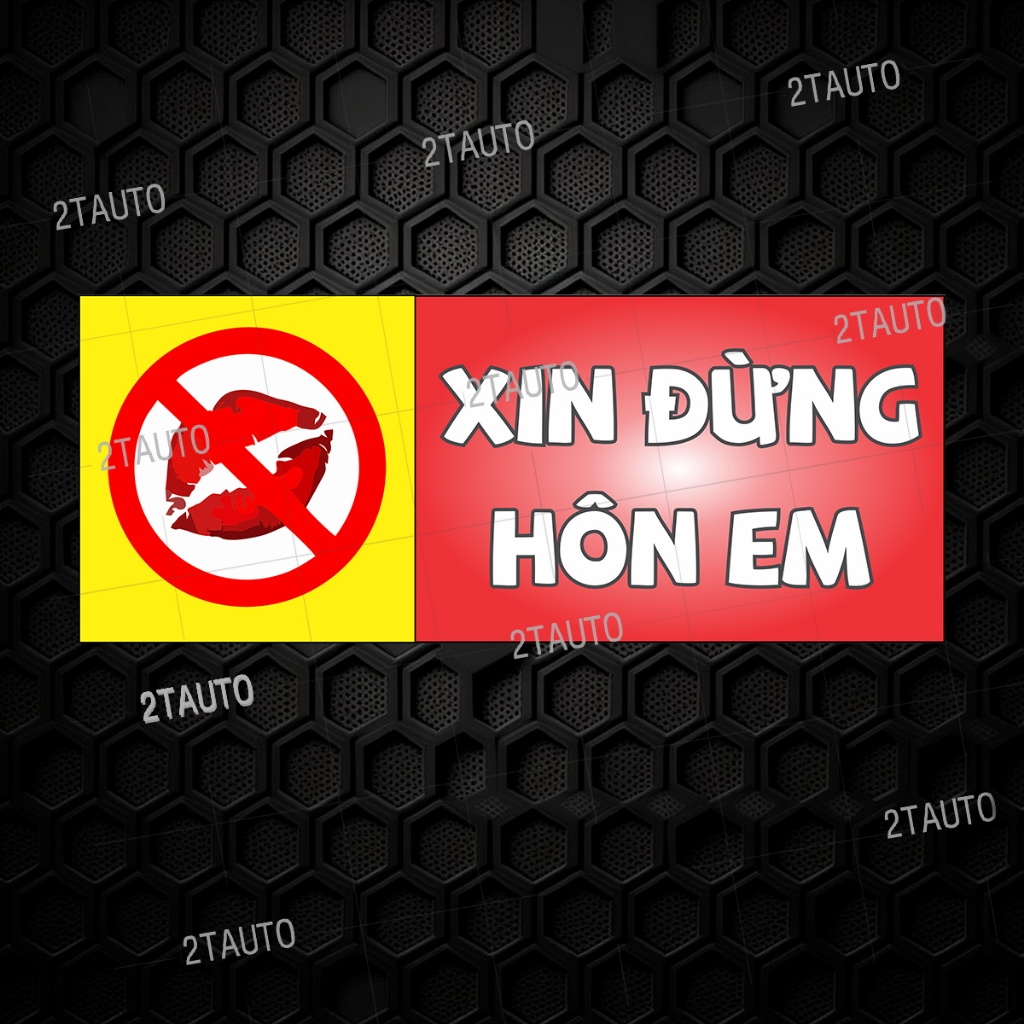 01 Tem Sticker Xin Đừng Hôn Em, Sticker Cảnh Báo Vui Nhộn, Giữ Khoảng ...