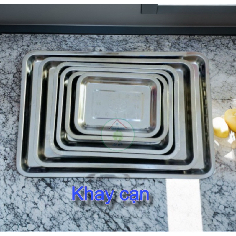 Mâm chữ nhật / Khay chữ nhật inox (dài từ 40cm - 60cm) | Shopee Việt Nam