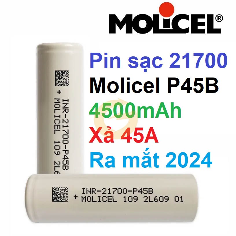 [P52] Pin sạc 21700 MOLICEL P45B 4500mAh 45A công suất cao nhất hiện ...