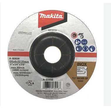 Đá mài cho inox 125 x 6 x 22.23mm Makita A-80656 /100X6X16 Makita A ...