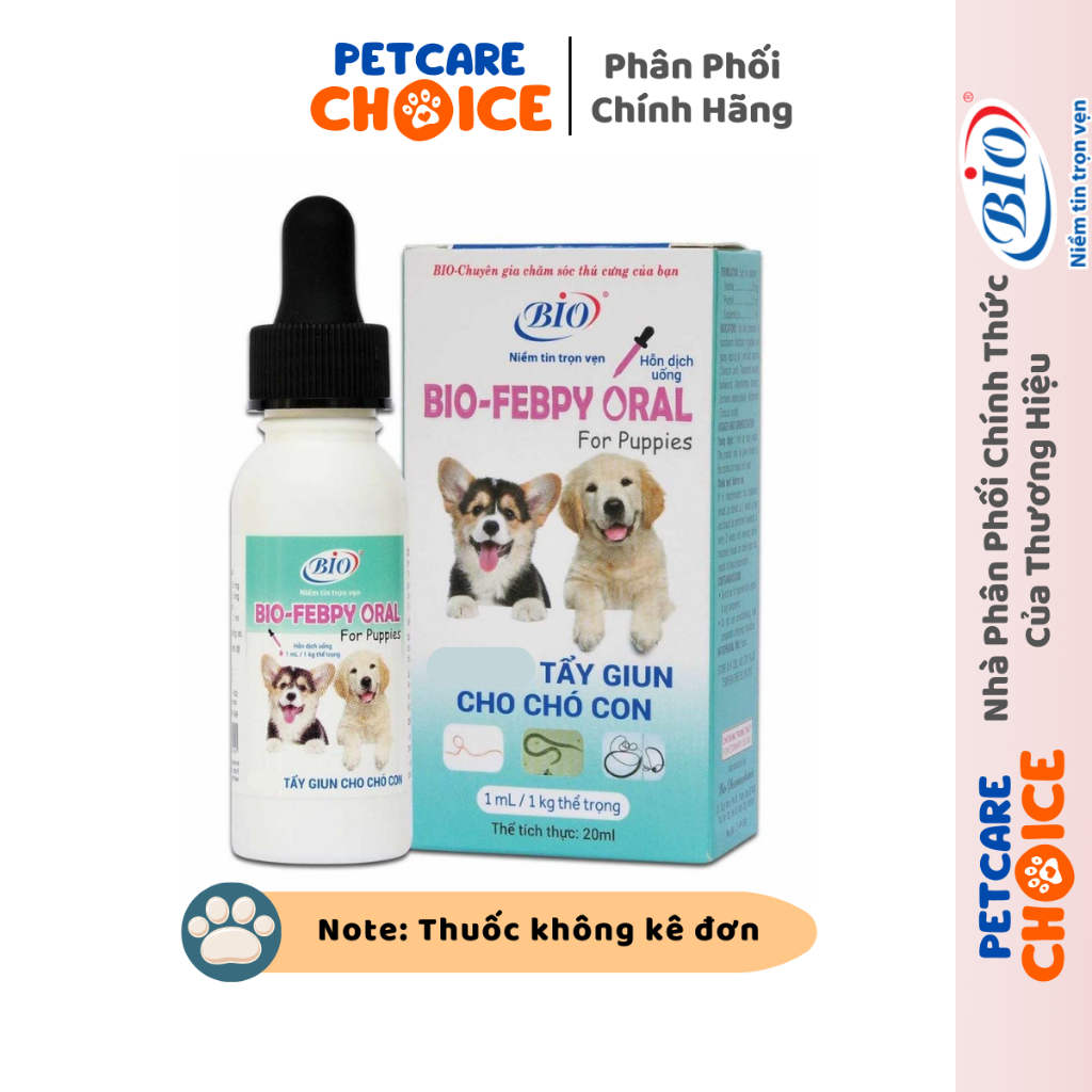 BIO FEBPY ORAL Siro Sổ Giun Cho Chó Con - Chai 20ml | Shopee Việt Nam