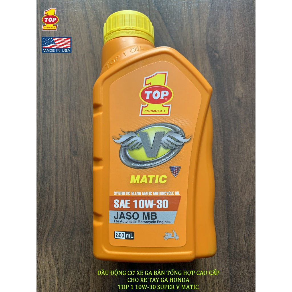 Dầu nhớt TOP 1 10W-30 Super V Matic công nghệ tổng hợp cho xe tay ga | Shopee Việt Nam