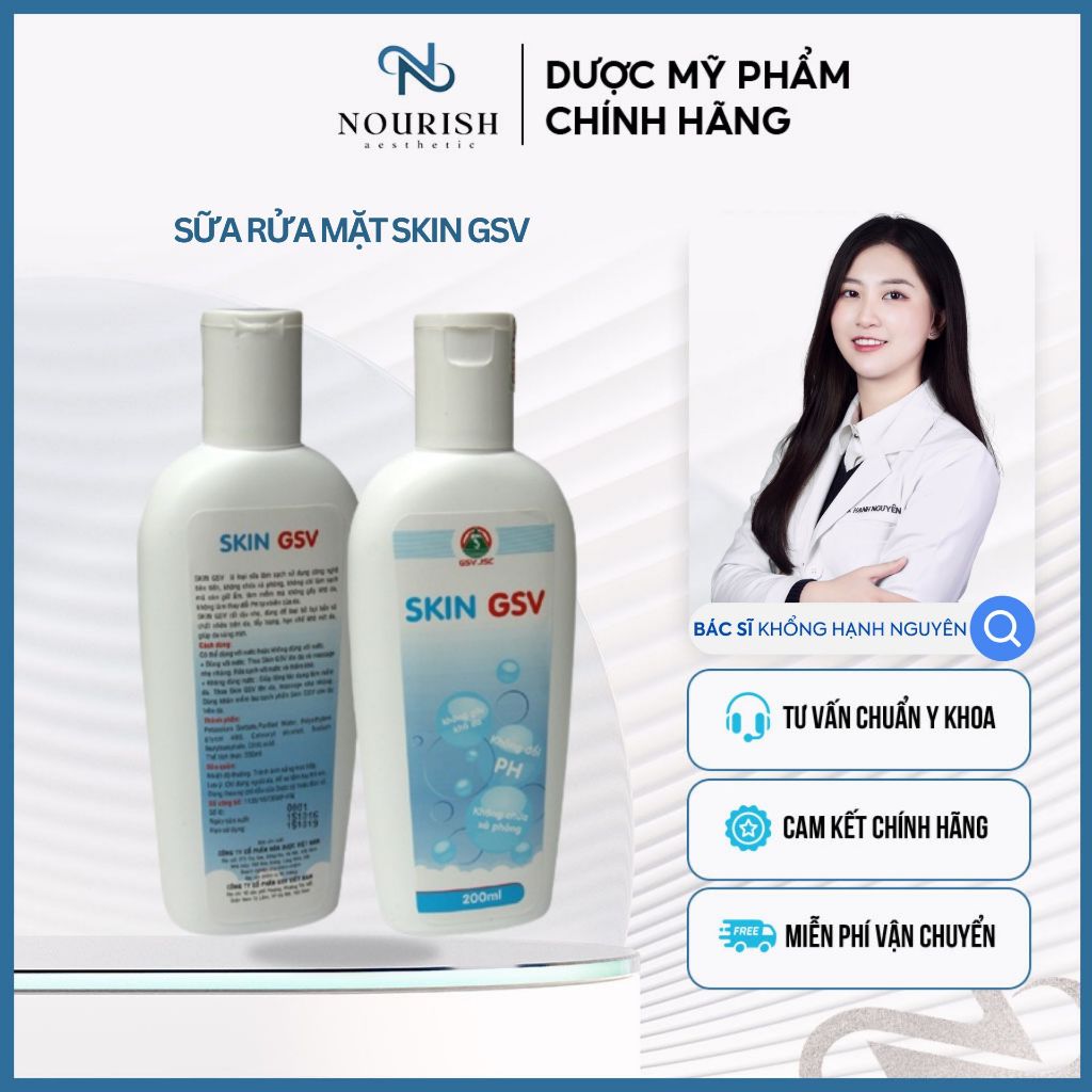 Sữa Tắm, Sữa Rửa Mặt Skin GSV Dành Cho Da Nhạy Cảm (200ml) | Shopee ...