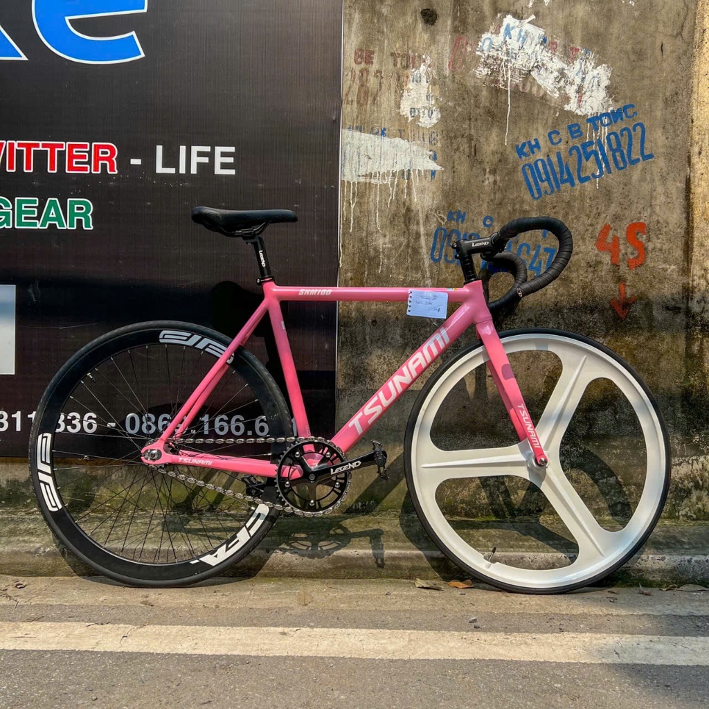 Xe đạp fixed Gear chính hãng giá rẻ Tsunami snm100 vành 4cm/ Tùy chỉnh ...