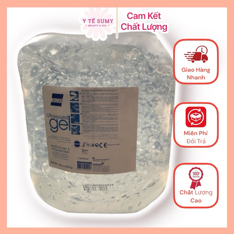 Gel siêu âm Konix can 5 lít màu trắng / gel lạnh triệt lông Konix - Gel ...