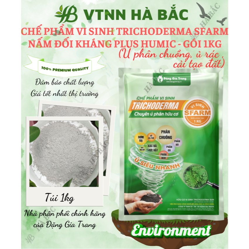 Chế Phẩm Vi Sinh TRICHODERMA SFARM, Nấm đối kháng Trichoderma Plus ...