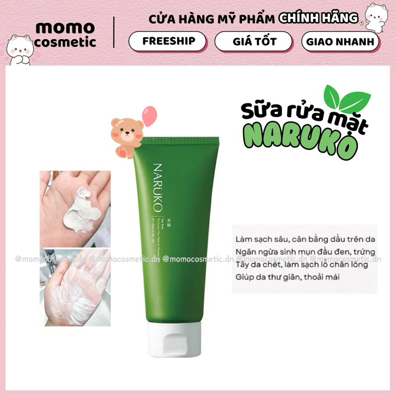 Sữa rửa mặt tràm trà Naruko Tea Tree Purifying Clay Mask & Cleanser ...
