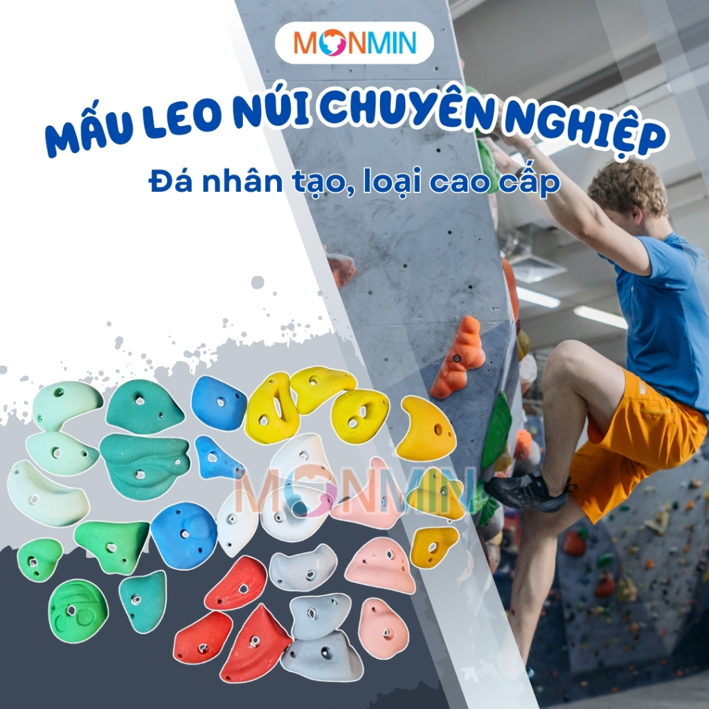 Mấu leo núi chất liệu đá nhân tạo chuyên nghiệp Monmin gắn tường trong ...
