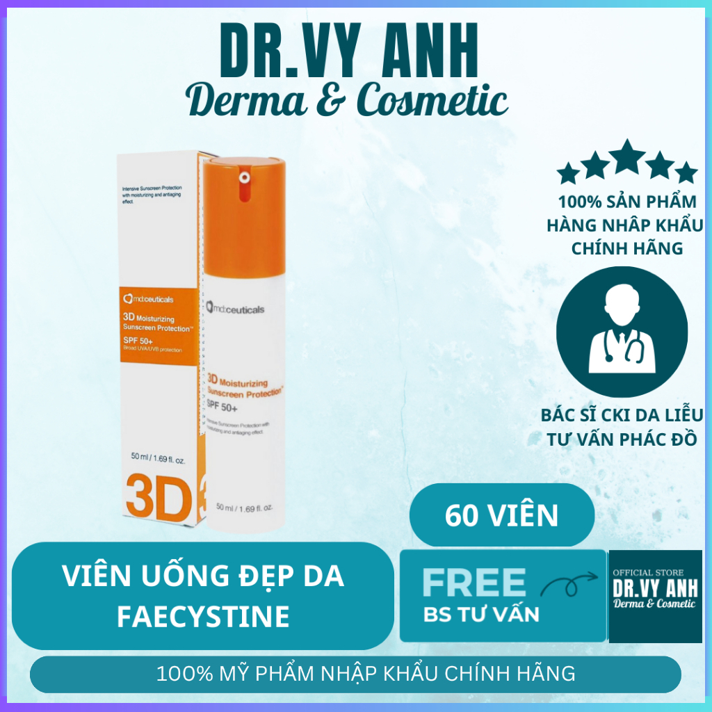 [HÀNG NHẬP KHẨU CHÍNH HÃNG] Kem Chống Nắng Vật Lý Md:ceuticals 3D Moisturizing Sunscreen SPF50 ...