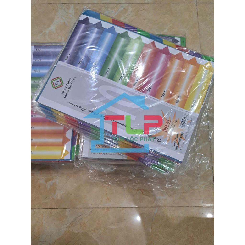 2 Bộ Chia file nhựa 10 màu TL - Chia file 10 - Phân trang | Shopee Việt Nam