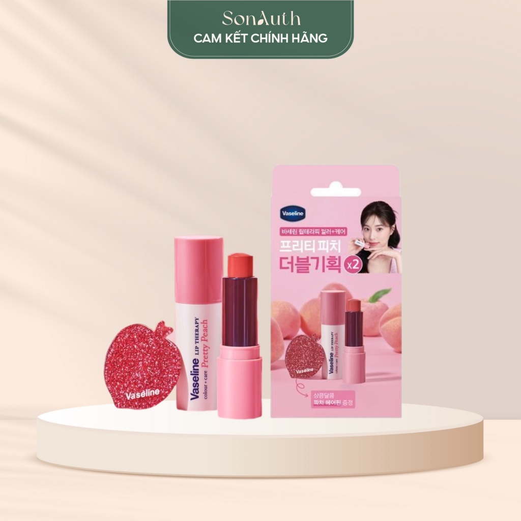 [SET 2c] Vaseline Lip Therapy Colour Stick 4.2g - 04 Pretty Peach ...
