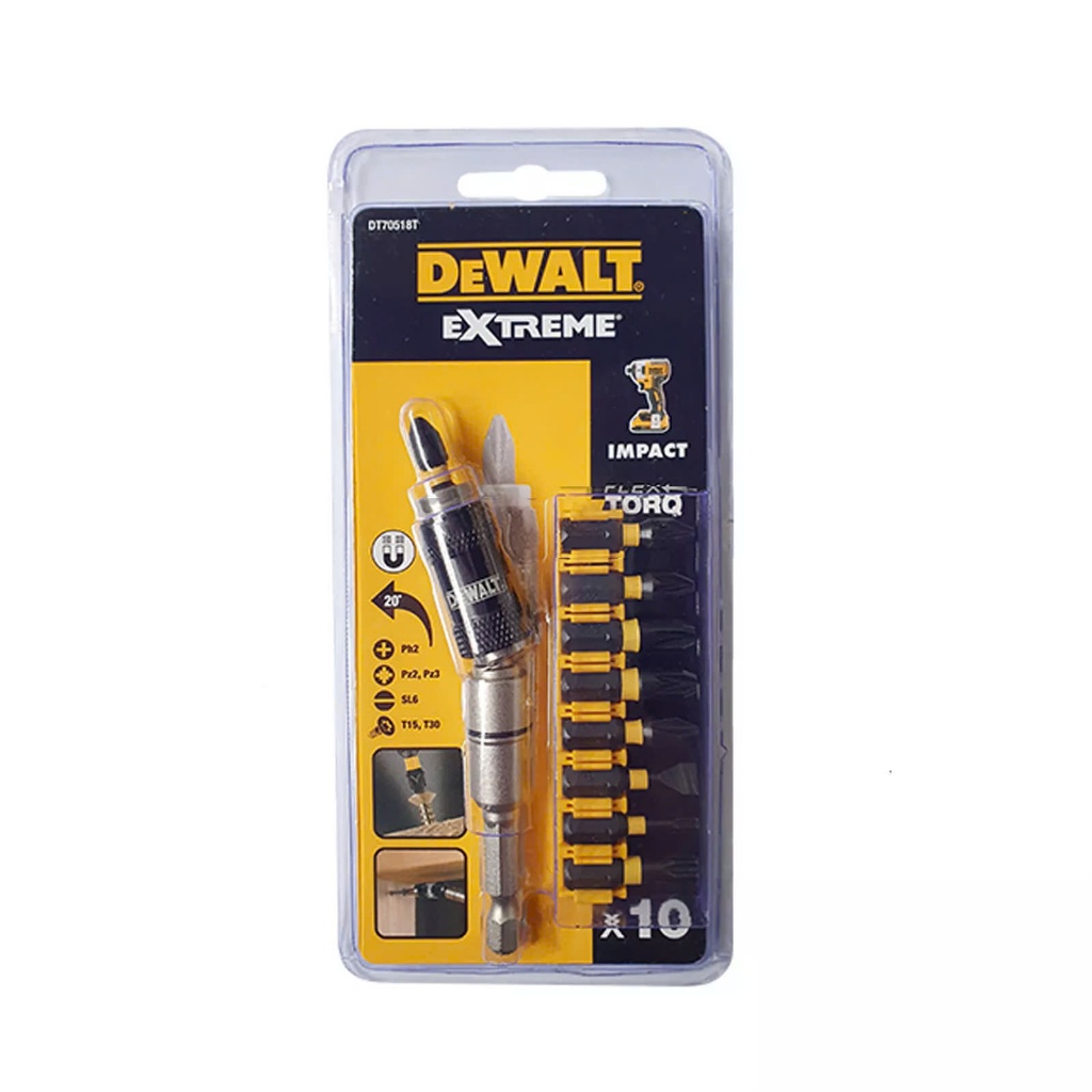 Bộ mũi vít đầu xoắn 10 chi tiết DeWalt DT70518T-QZ | Shopee Việt Nam