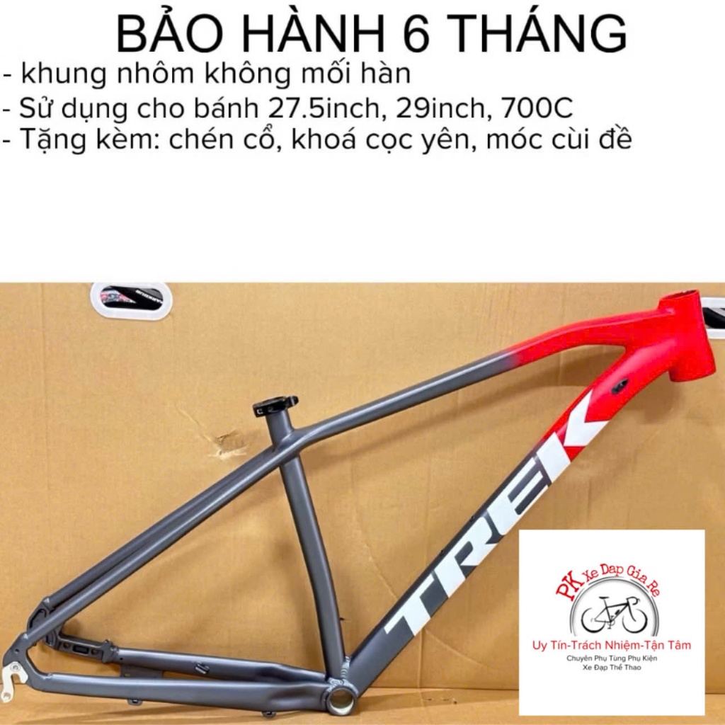 khung xe đạp MTB bánh 27.5 - 29inch cao cấp, sườn nhôm xe đạp TREK ...
