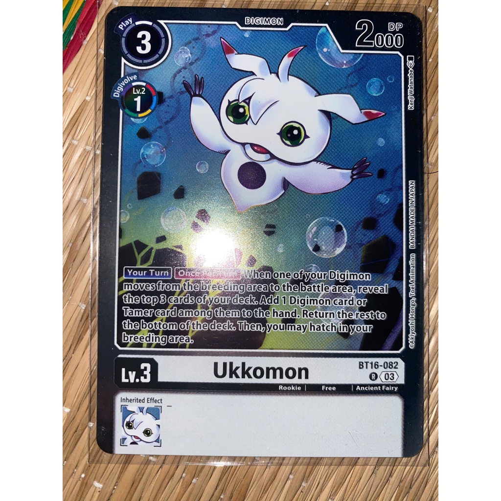 [ Digimon Card Game ] 01 thẻ trò chơi Ukkomon - Beginning Observer ...