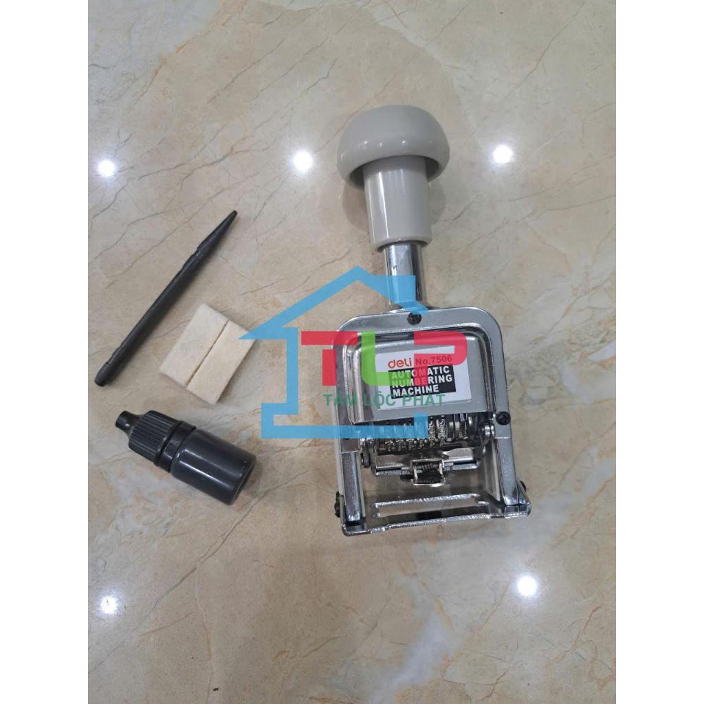 Dấu nhảy số tự động 6 số Deli 7506 (CHÍNH HÃNG) dùng đóng số thứ tự ...