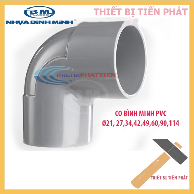 Co Trơn PVC Nhựa Bình Minh Full Size Ống Phi 21, 27, 34, 42, 49, 60, 90 ...