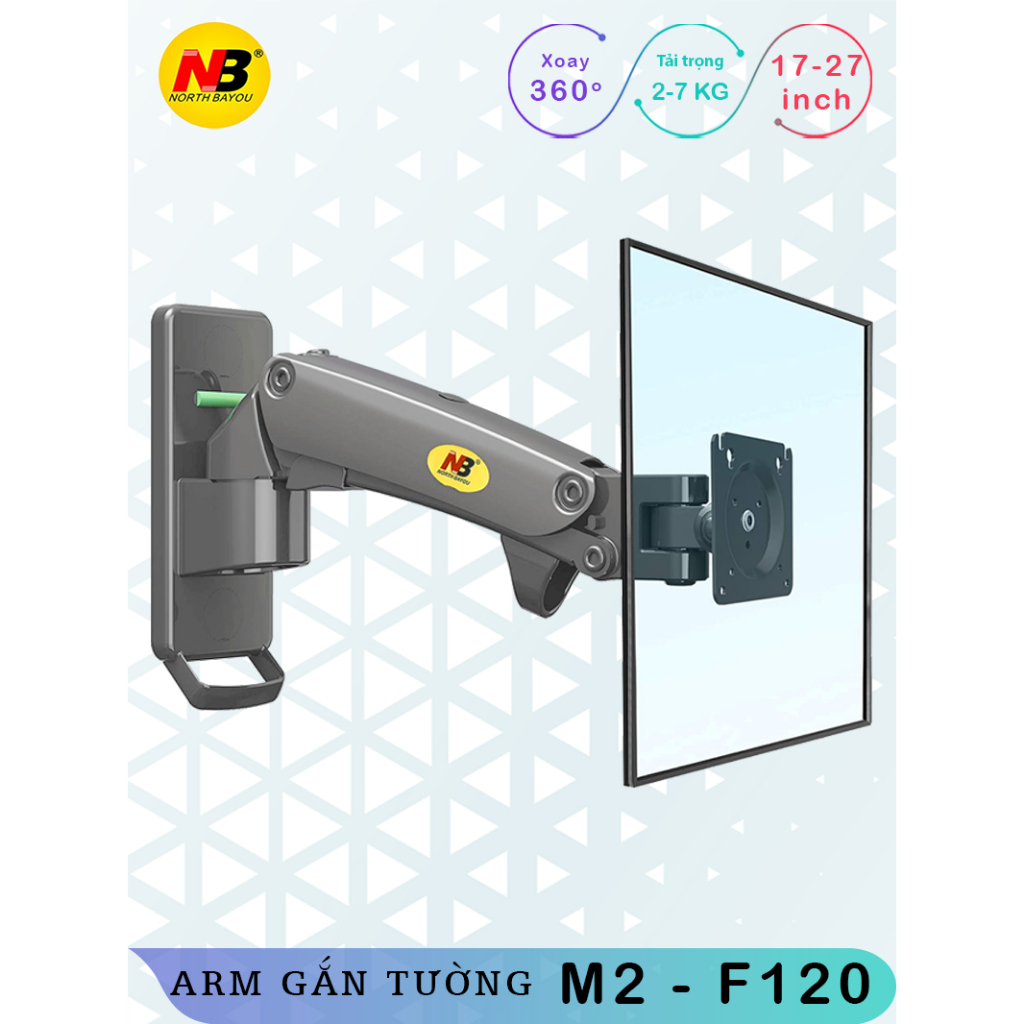Giá treo màn hình máy tính NB-F120 từ 17 - 27 Inch - Gắn Tường Xoay 360 ...