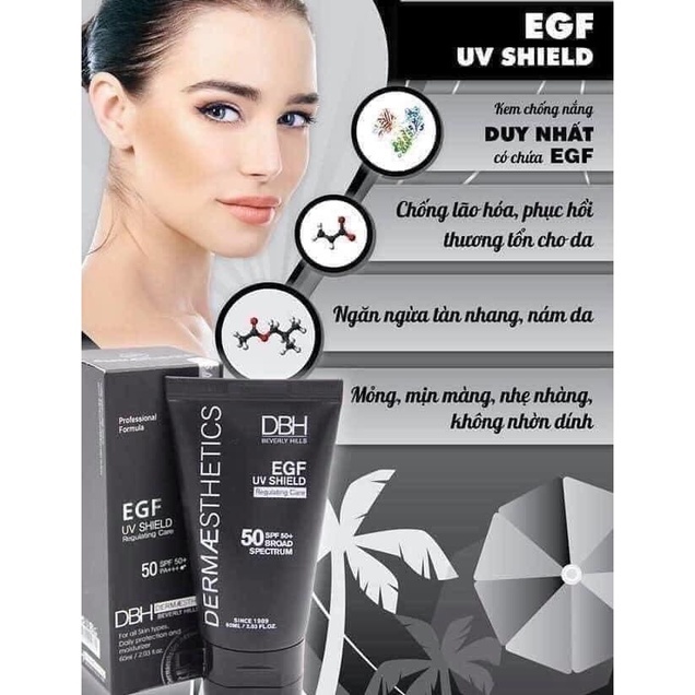 Kem chống nắng DBH EGF UV SHIELD SPF50+ PA +++ 60ml | Shopee Việt Nam