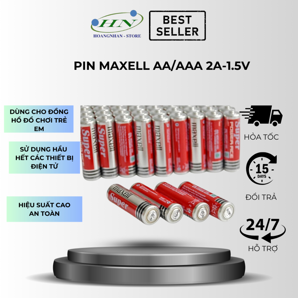 Hộp 40 Viên Pin AA Maxell Super Đỏ (2A -1.5V) | Shopee Việt Nam