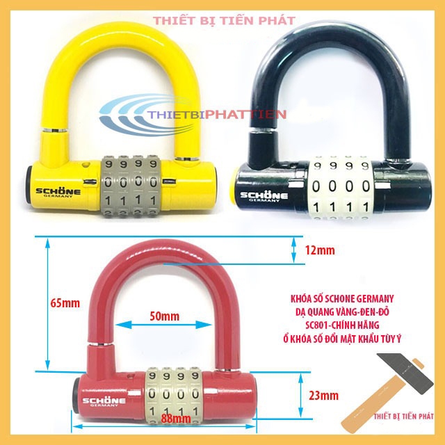 Ổ Khoá Số Chữ U SCHONE GERMANY SC-801 Dạ Quang Đổi Mật Khẩu Tùy Ý ...