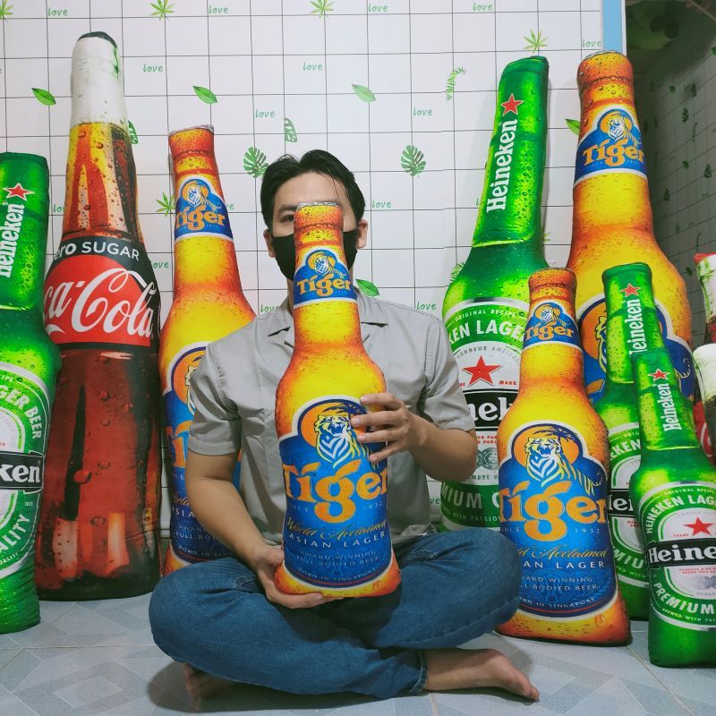 (TẶNG BIA NHỎ) COCA GỐI ÔM 3D COCA TIGER 50cm | Shopee Việt Nam