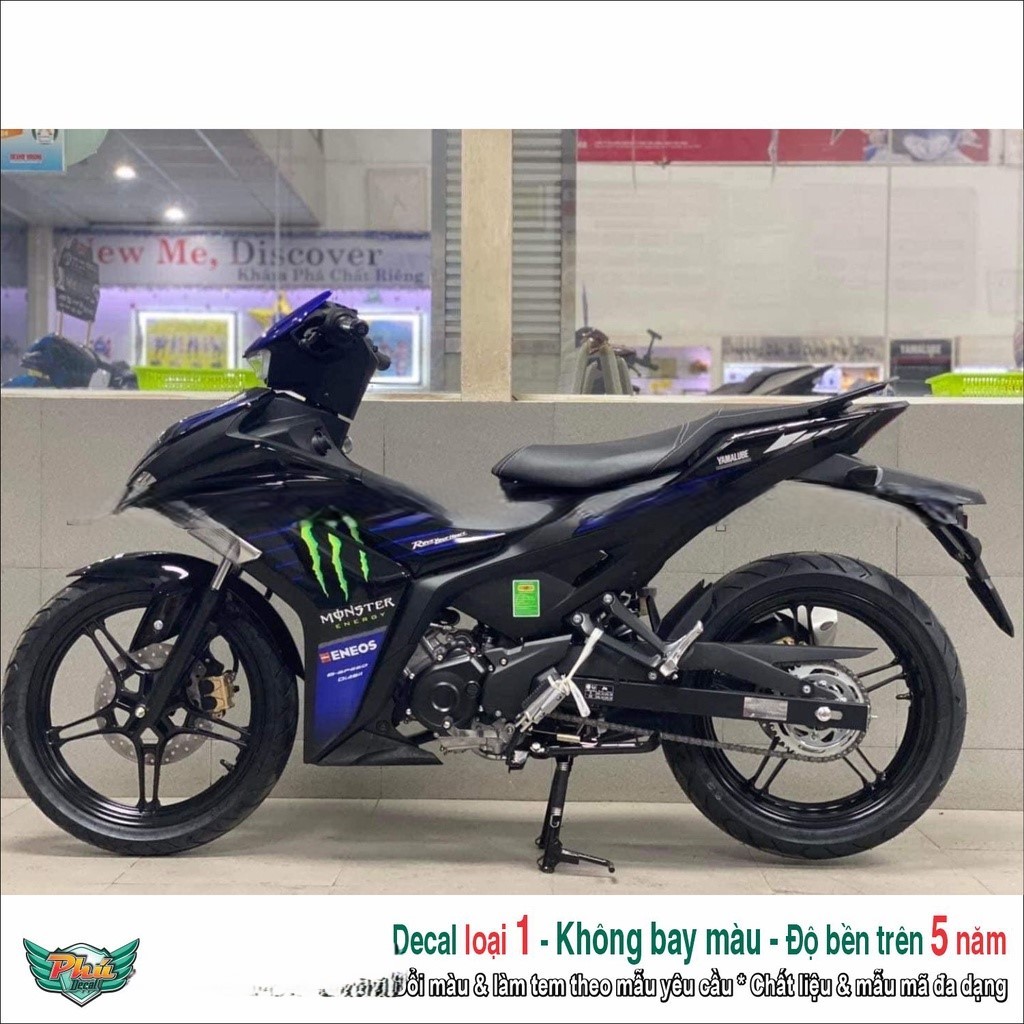 Tem rời exciter 155 đen monter (2) | Shopee Việt Nam